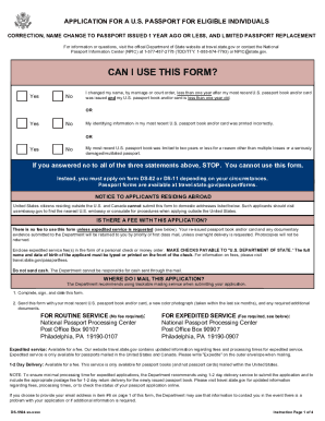 Fillable Online Form DS 5504 DS 5504 APPLICATION FOR A U SPASSPORT ...