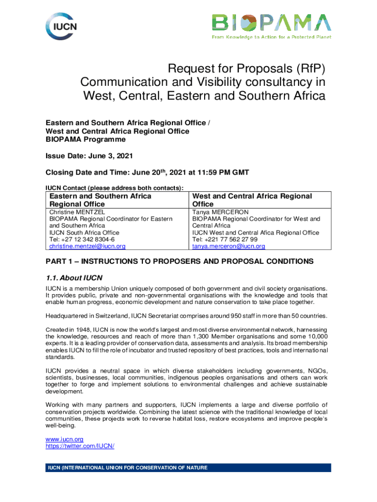 Fillable Online Request for Proposals (RfP) Communication and ...