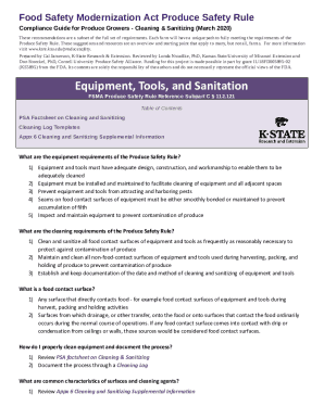 Fillable Online Produce Safety Rule (Food Safety Modernization Act)UC ...