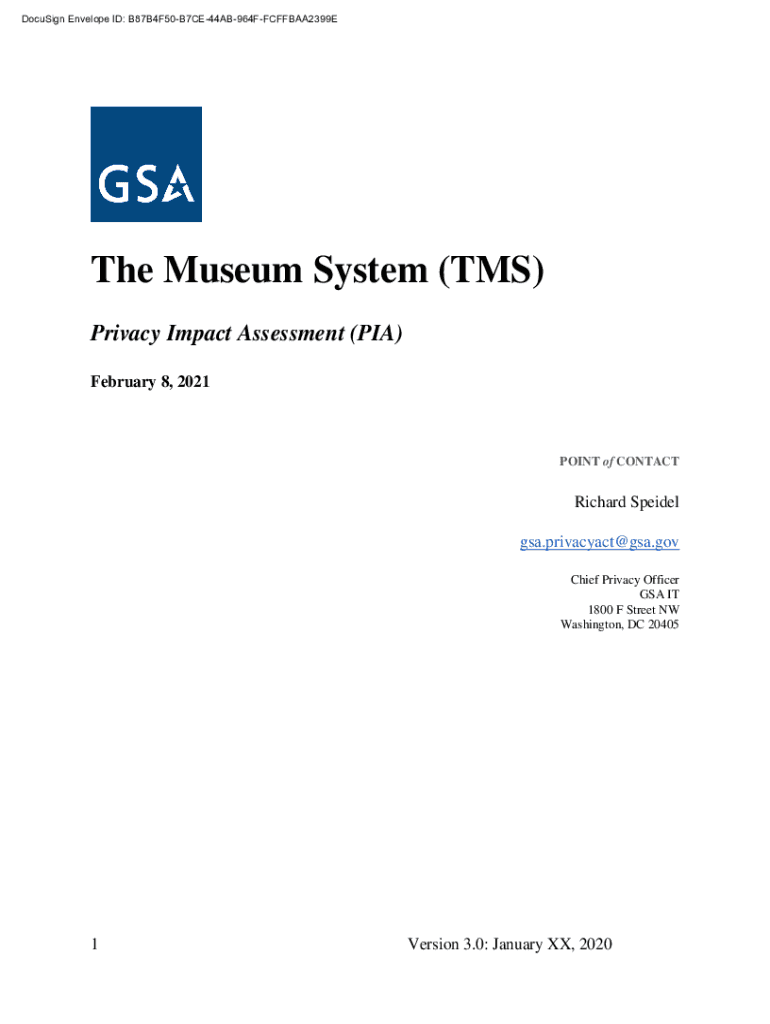 Fillable Online The Museum System (TMS) - General Services ...