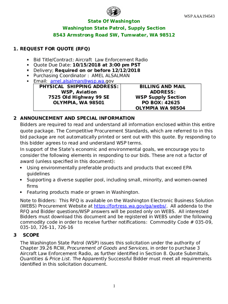 Procurement Opportunities - bidnet.com Doc Template | pdfFiller