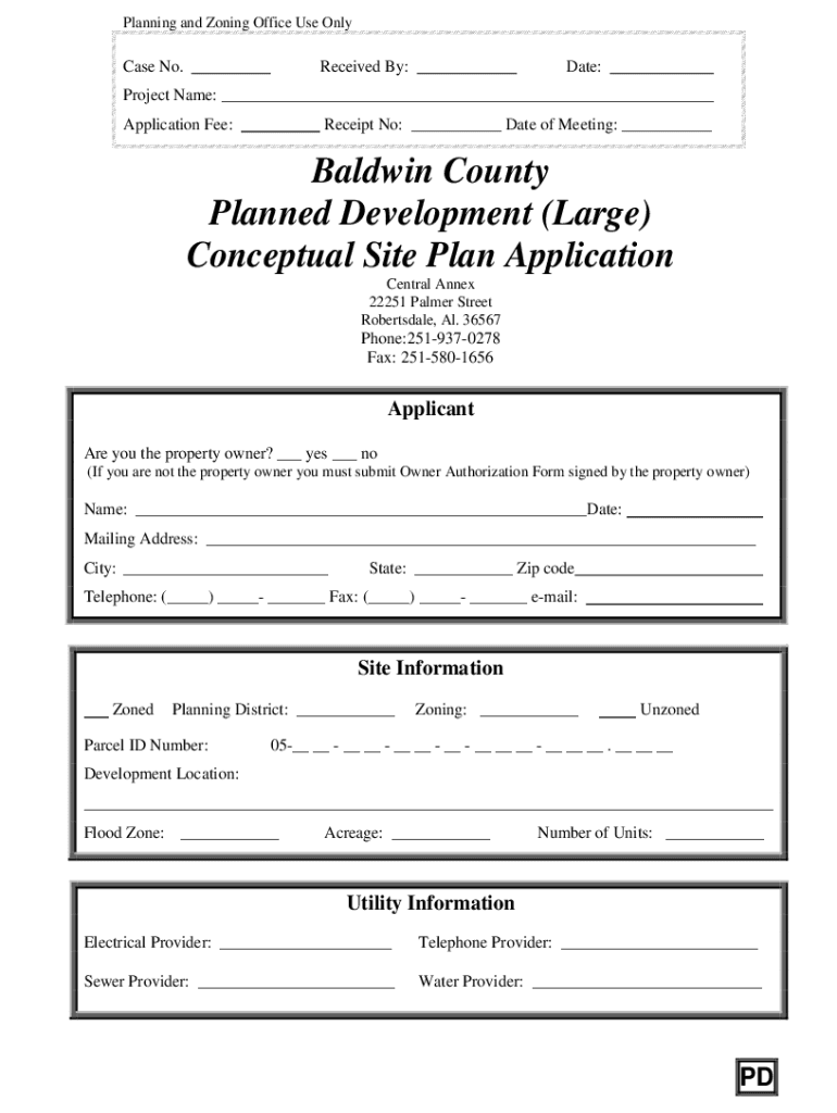 Fillable Online DownloadPlanned Development Conceptual Site Plan ...