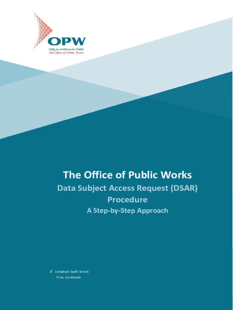 Fillable Online Data Subject Access Request (DSAR) Procedure Fax Email ...