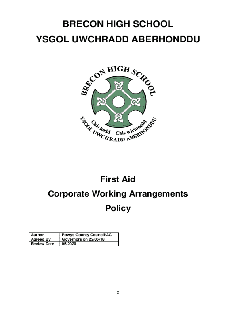 Fillable Online BRECON HIGH SCHOOL YSGOL UWCHRADD ABERHONDDU Fax Email ...
