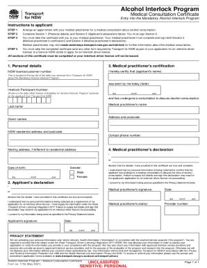 Fillable Online Alcohol Interlock Program - Medical Consultation ...