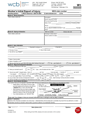 Fillable Online Job Information WorkSheet - Saskatchewan WCB Fax Email ...