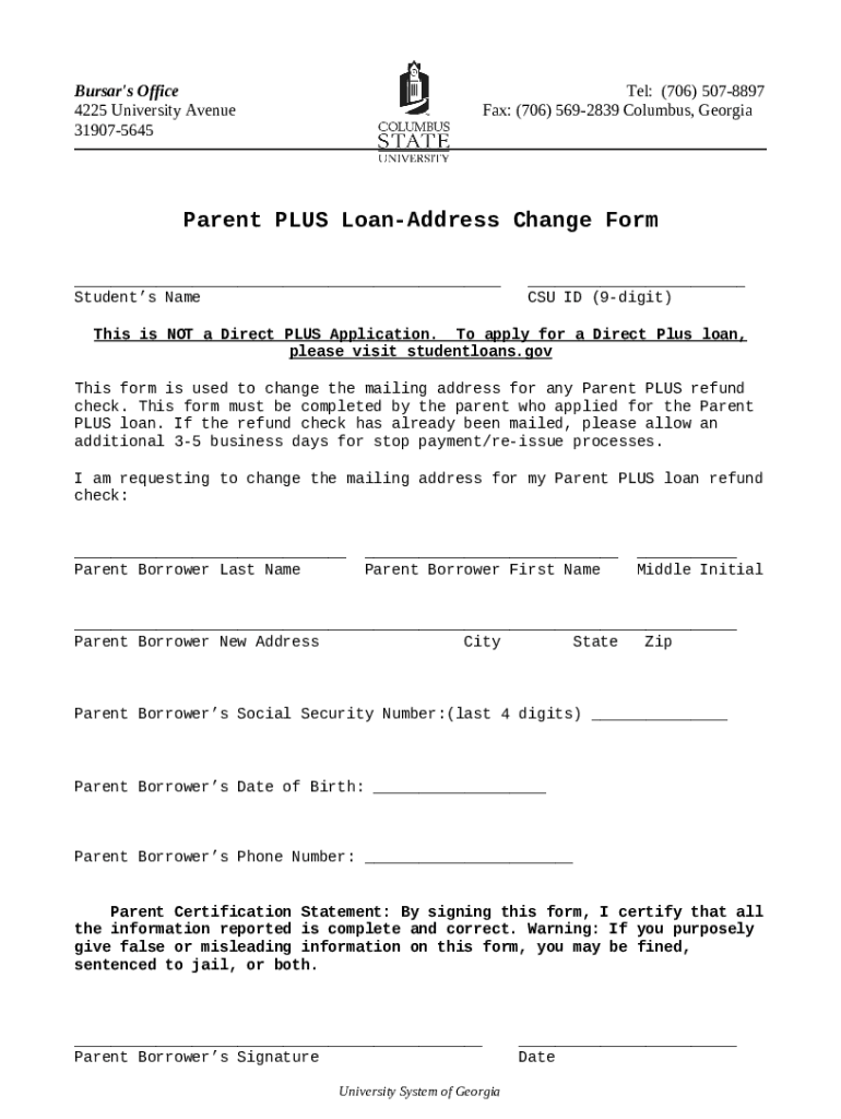 PDF Federal Direct Parent Loan (PLUS) Request and Procedures ... Doc ...