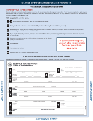 Fillable Online CHANGE OF INFORMATION FORM INSTRUCTIONS Fax Email Print ...