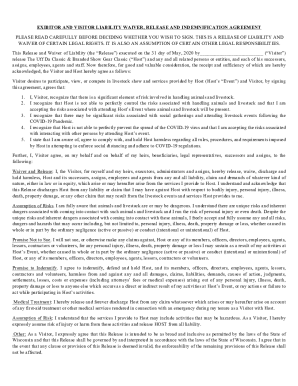 Fillable Online Visitor Agreement - Smartwaiver Fax Email Print - pdfFiller