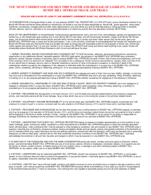 Fillable Online YOU MUST UNDERSTAND AND SIGN THIS WAIVER AND RELEASE OF ...