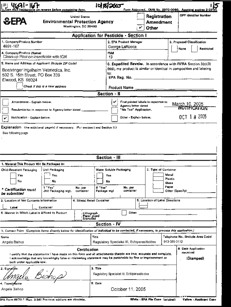Fillable Online U.S. EPA, Pesticide Product Label, , 10/18/2005 ...