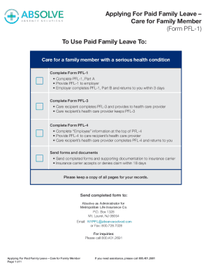Fillable Online Applying For Paid Family Leave Care for Family Member ...