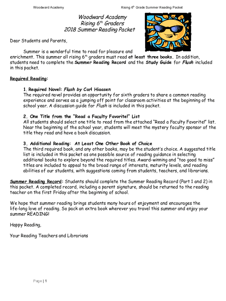 Fillable Online Sixth Grade Summer Packet - redex-student.globish.co.th ...