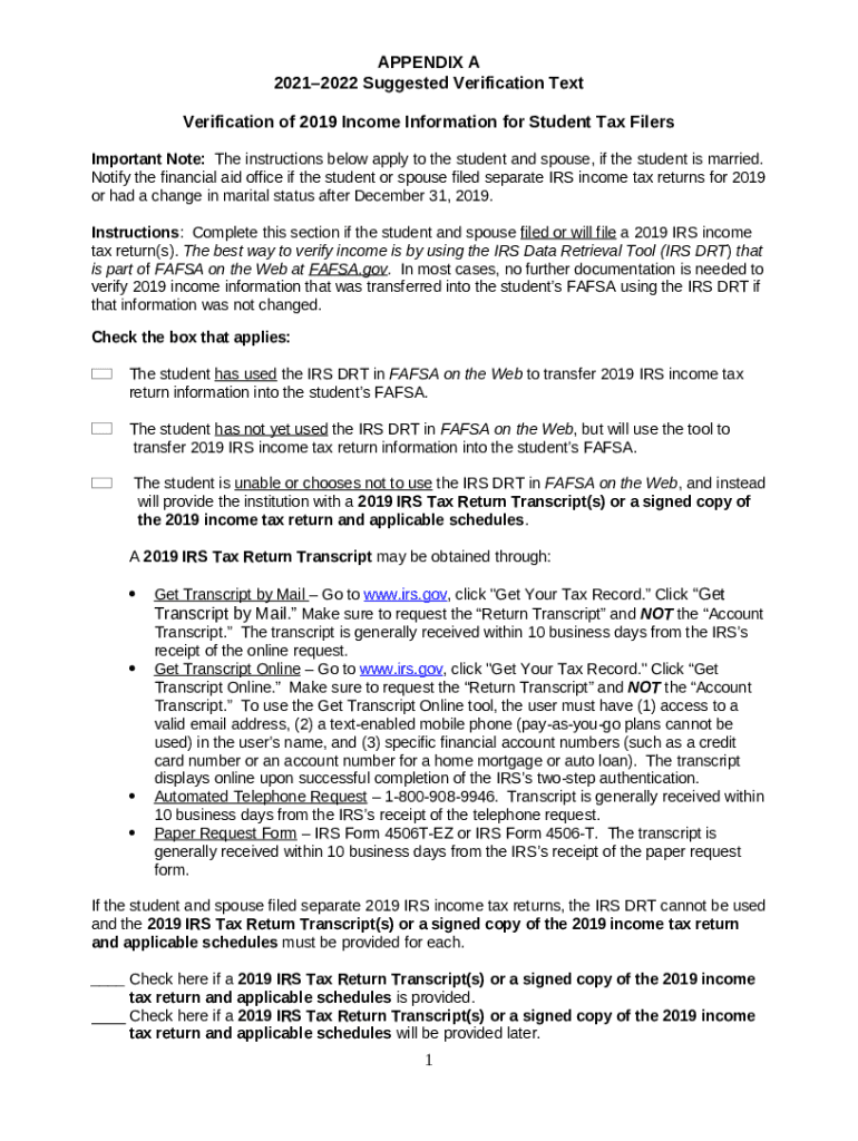 INCOME VERIFICATION WORKSHEET DEPENDENT STUDENT 2021-2022 - ifap ed Doc Template | pdfFiller