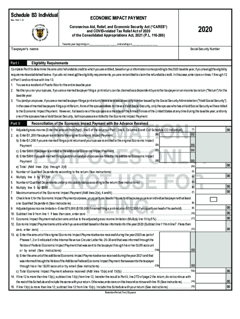 Fillable Online SCHEDULE B3 Individual Rev. Feb 1 21. SCHEDULE B3 ...