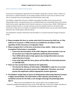 Fillable Online Childrens Single Point of Access (SPOA) Application ...