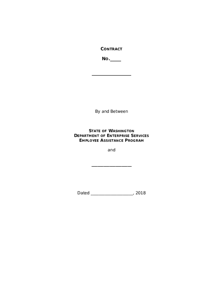 Master Contract Template Department Of Enterprise Services Doc 