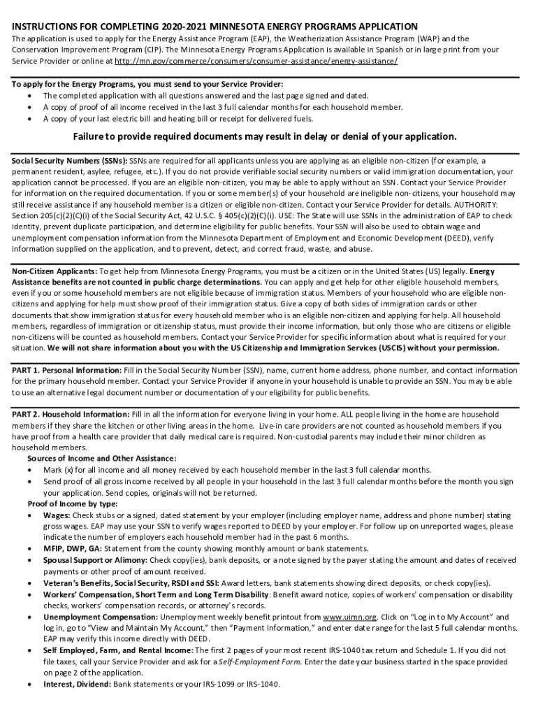 Fillable Online Fillable Online energy assistance program application ...
