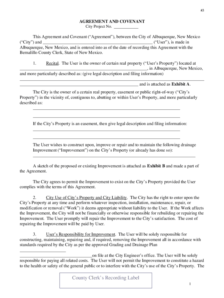 Fillable Online agreement-covenant.doc Fax Email Print - pdfFiller