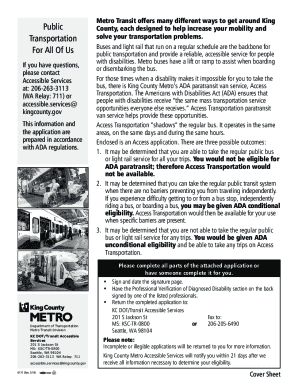 Fillable Online Access Transportation - Accessible Services - King ...