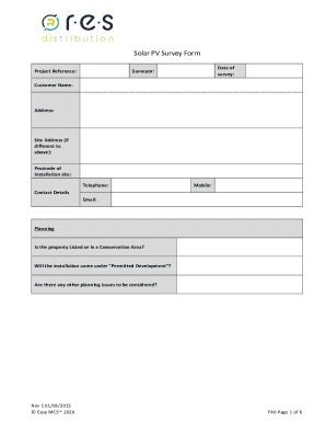 Fillable Online F40 - Solar PV Survey Form.docx Fax Email Print - pdfFiller