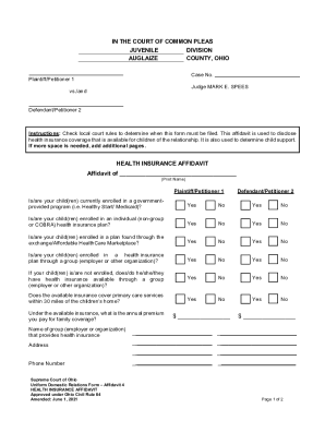 Fillable Online Affidavit4- Health Insurance Affidavit Fax Email Print ...