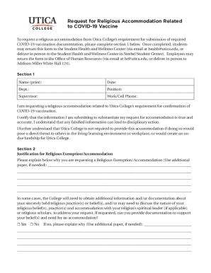 Fillable Online Request for Religious Accommodation.indd Fax Email ...