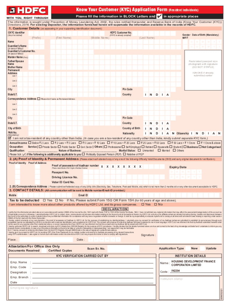 Fillable Online Fillable Online Know Your Customer (KYC) Application ... Fillable Online Fillable Online Know Your Customer (KYC) Application ...