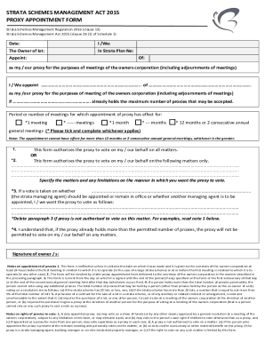 Fillable Online Proxy Appointment Form - Strata Title Management Agency ...