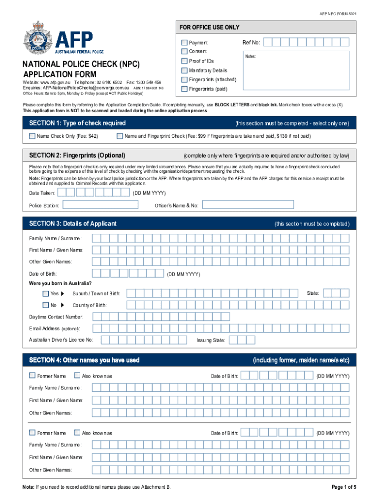 Fillable Online Npc Form - Fill and Sign Printable Template OnlineUS ...