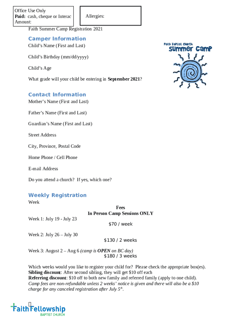Child's Name (First and Last) Doc Template | pdfFiller