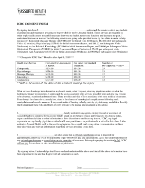 Fillable Online ICBC CONSENT FORM - Assured Health Group Fax Email ...