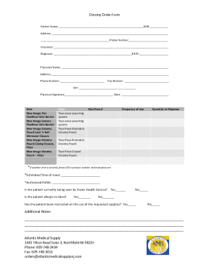 Fillable Online Ostomy Order Form - atlanticmedicalsupplynj.com Fax ...