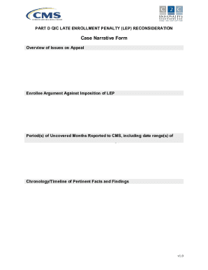 Fillable Online LEP Case Narrative form Fax Email Print - pdfFiller