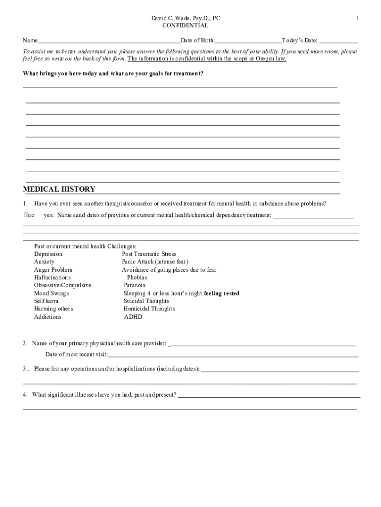 Fillable Online Adult-History-Form-2019.docx Fax Email Print - pdfFiller