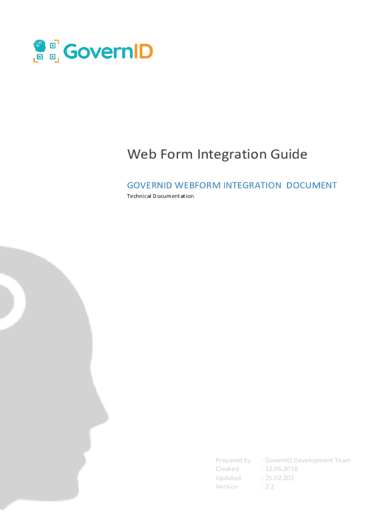 Fillable Online Web Form Integration Guide. GovernID WebForm ...