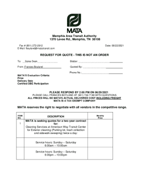 Fillable Online RFP PROPOSAL FORM AND SUBMITTAL CHECKLIST Fax Email ...