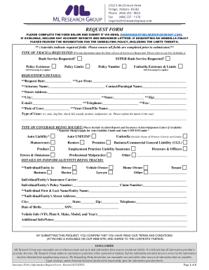 Fillable Online REQUEST FORM - ML Research Group Fax Email Print ...