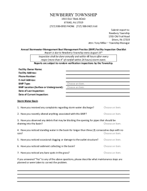Fillable Online BMP Inspection Form Fax Email Print - pdfFiller