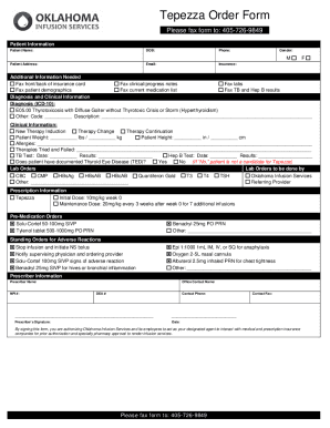 Fillable Online Order Form - IVIG - okinfusion.com Fax Email Print ...