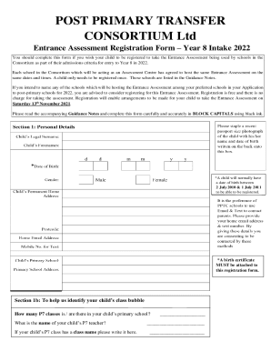 Fillable Online Entrance Assessment Registration Form Fax Email Print ...