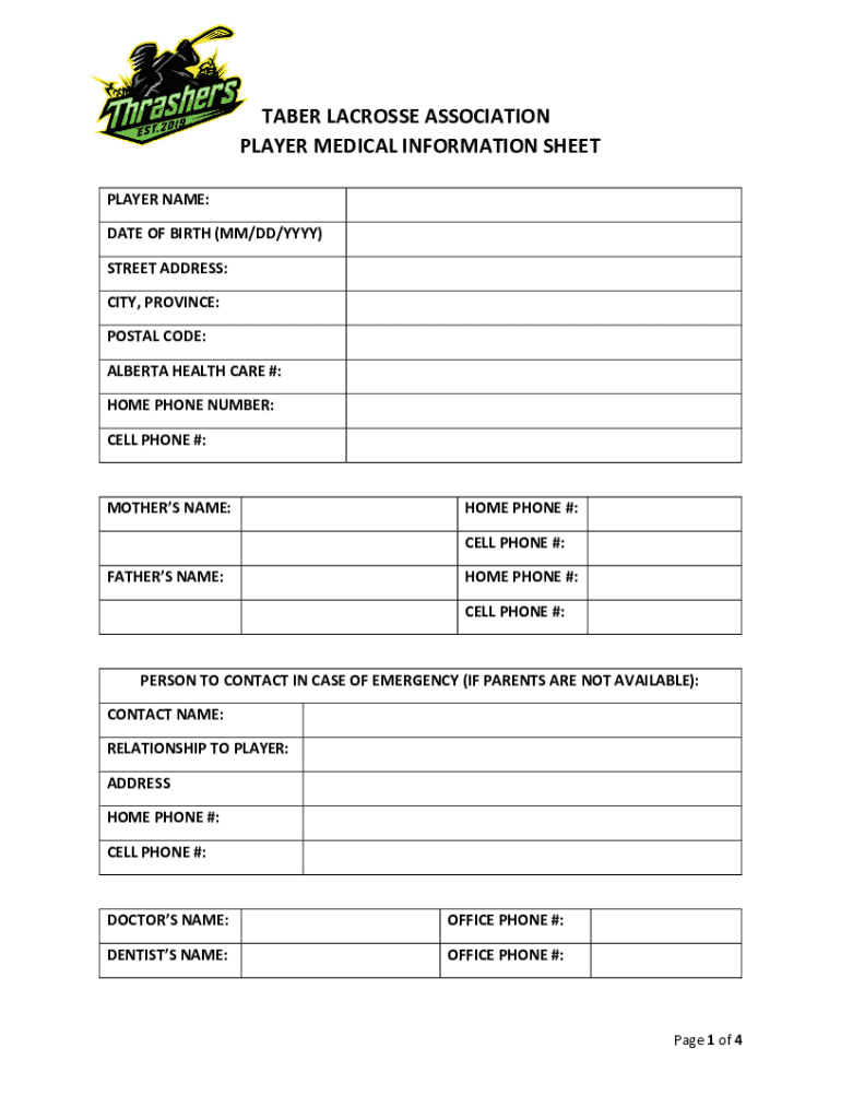 Fillable Online TLA Medical Form Fax Email Print - pdfFiller