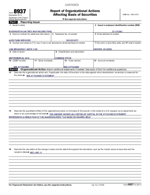 Fillable Online Fillable Online Fillable Online Form 8937 (Rev ...