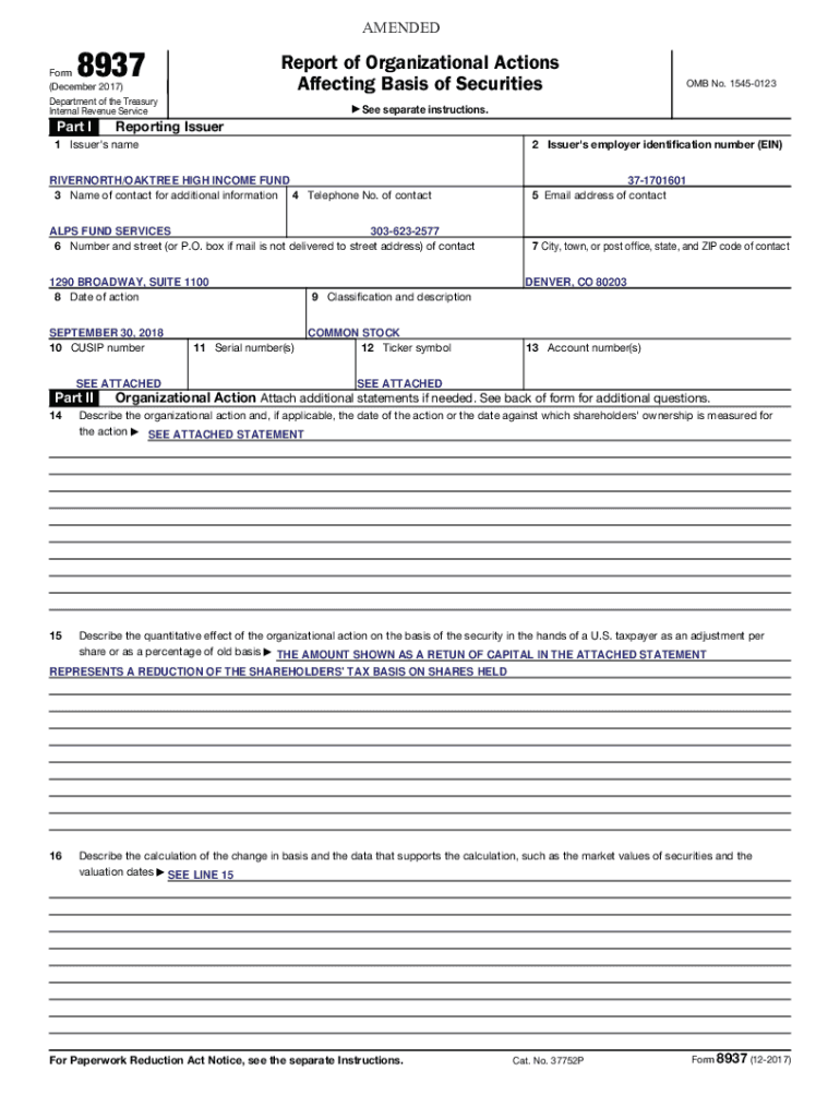 Fillable Online Fillable Online Fillable Online Form 8937 (Rev ...