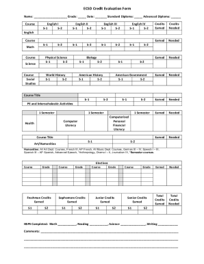 Fillable Online ECSD Credit Evaluation Form Fax Email Print - pdfFiller