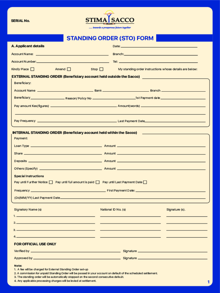Stima Sacco Loan Application Form - Fill Online, Printable, Fillable ...