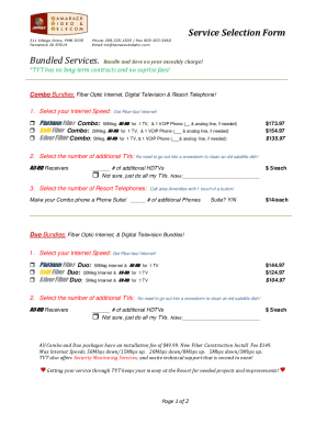 Fillable Online Service Selection Form - d1lybq9rkk675u.cloudfront.net ...