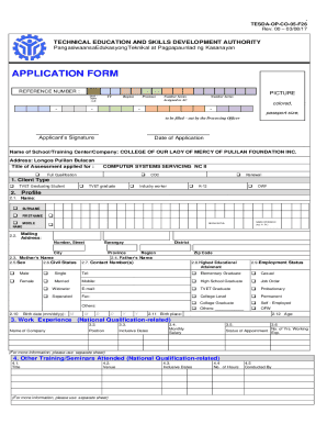 Tesda Op Co 05 F26 - Fill Online, Printable, Fillable, Blank | pdfFiller