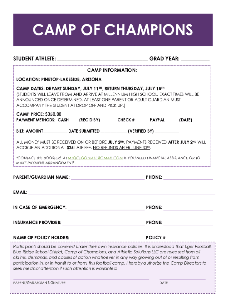 Fillable Online STUDENT ATHLETE: GRAD YEAR: Fax Email Print - pdfFiller