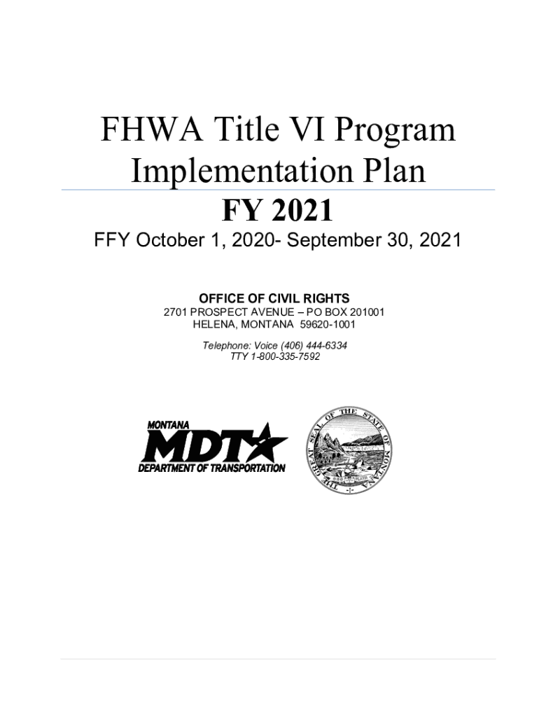Fillable Online FHWA Title VI Plan. FHWA Title VI Plan Fax Email Print ...